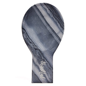 Lexi Home Marble Thankful Engraved 10" Spoon Rest