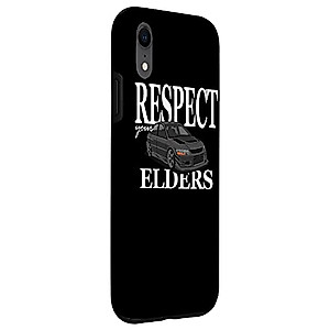 iPhone XR Retro Racer, Respect Your Elders, Mens Vintage Tuner Car Case