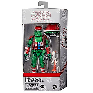 STAR WARS The Black Series First Order Stormtrooper (Holiday Edition) and Mouse Droid Toys, 6-Inch-Scale Holiday-Themed Collectible Figures (Amazon Exclusive)
