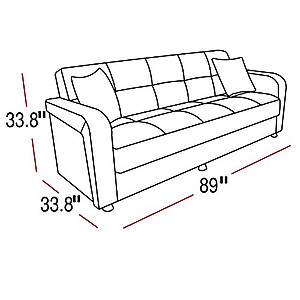 ISTIKBAL Multifunctional Furniture VISION Collection (Sofa Sleeper) DIEGO GRAY