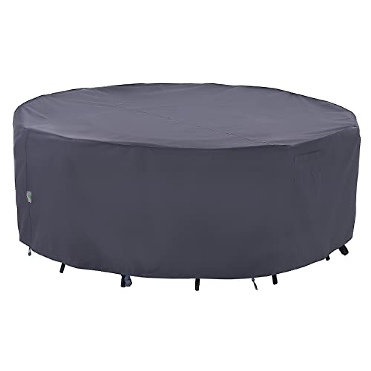 F&J Outdoors Outdoor Patio Furniture Covers, Waterproof UV Resistant Anti-Fading Cover for Large Round Table Chairs Set, Grey, 96 inch Diameter