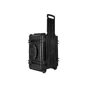 Monoprice Weatherproof / Shockproof Hard Case with Wheels - Black IP67 level dust and water protection up to 1 meter depth with Customizable Foam, 26" x 20" x 14"
