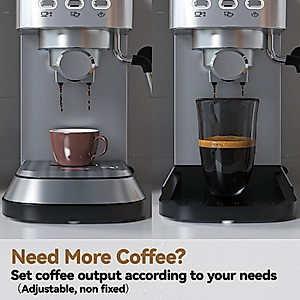 avigator 20 Bar Automatic Espresso Machine, Programable Espresso Maker with 50 Oz Removable Water Tank, Compact Cappuccino/Latte Machine with Milk Frother/Steam