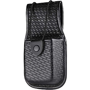 ROCOTACTICAL Basketweave Radio Pouch, Universal Radio Holder Pouch for Law Enforcement Duty Belt