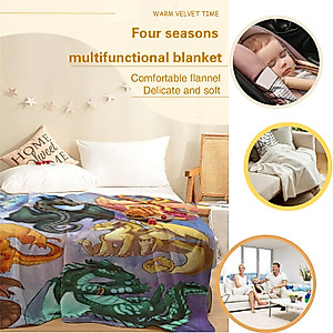 OLMSOL Wings of Fires Blanket Ultra Soft Cozy Merchandise for Art Poster Design Throw Blanket for Any Dragons Fans 40"x50"