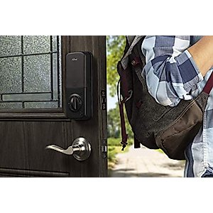 Alfred Touchscreen Keypad Pin + Bluetooth + Z-Wave + Key Entry (DB1-B-BL) Smart Door Lock