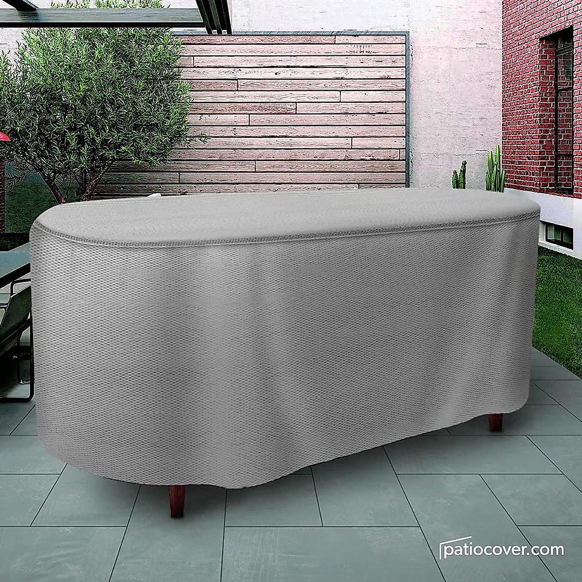 Patio Large Waterproof Oval Table Cover - Outdoor Patio Table Washable - Heavy Duty Furniture 84X42X28 Inch Oval Table Cover