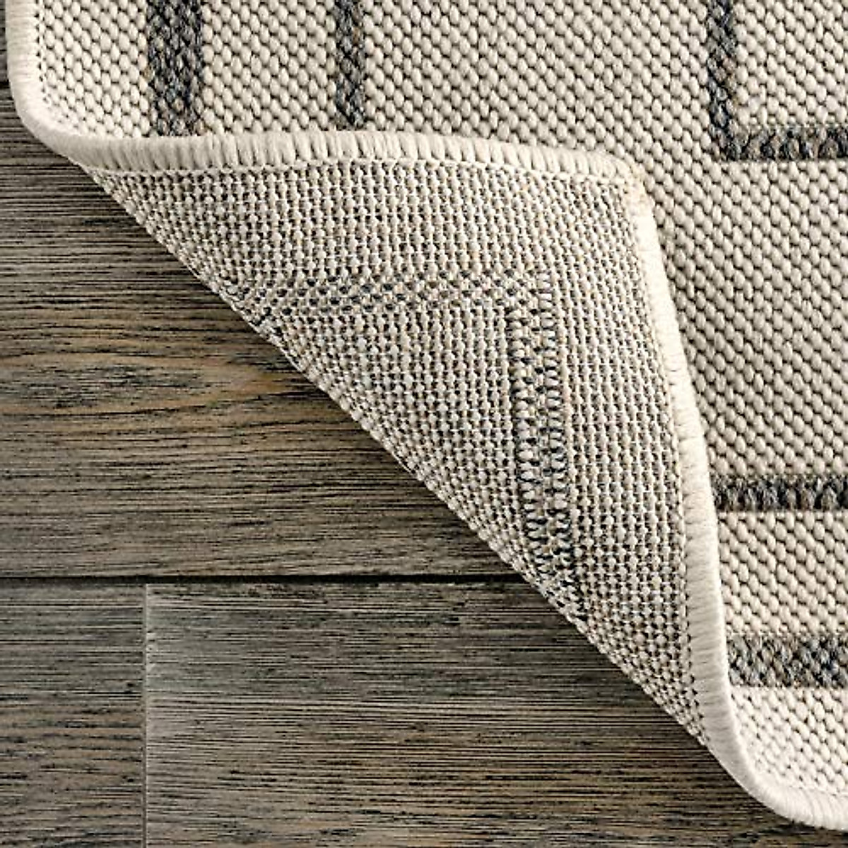 nuLOOM Katalina Simple Border Indoor/Outdoor Area Rug, 6' 7" x 9', Ivory