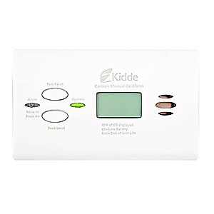 Kidde Carbon Monoxide Detector, AA Battery Powered CO Alarm with LEDs, Test-Reset Button, Low Battery Indicator, Portable