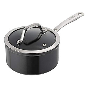 Kuhn Rikon Easy Pro Non-Stick Saucepan with Glass Lid, 7.05 inch/18 cm