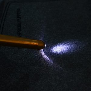 2pcs Penlight with Pupil Gauge, LED Penlight for Nurses, Reusable Medical Pen Light with Pupil Gauge and Ruler for Student Doctors, Yellow+ Silver