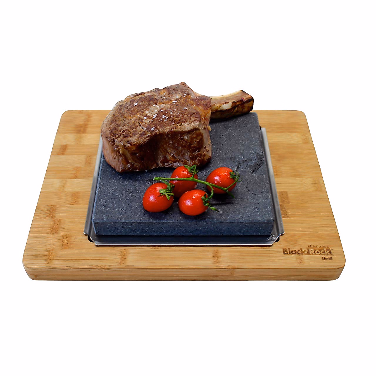 Black Rock Grill Big Sizzle Steak Platter - Premium Large Steak Stone Set for Serious Steak Lovers.