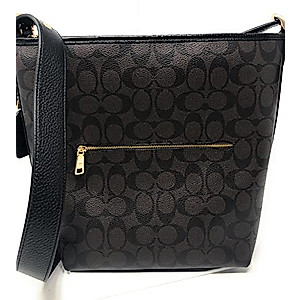 Coach Val Duffle In Signature Canvas (Black Brown)