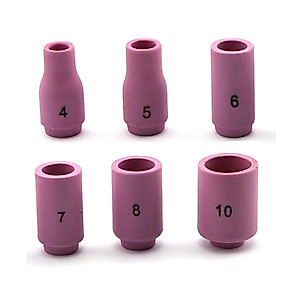 WeldingCity 5-pk Ceramic Cup 13N09 (#5, 5/16" Bore, Alumina) for Regular Setup in TIG Welding Torch 9, 20 and 25 Series