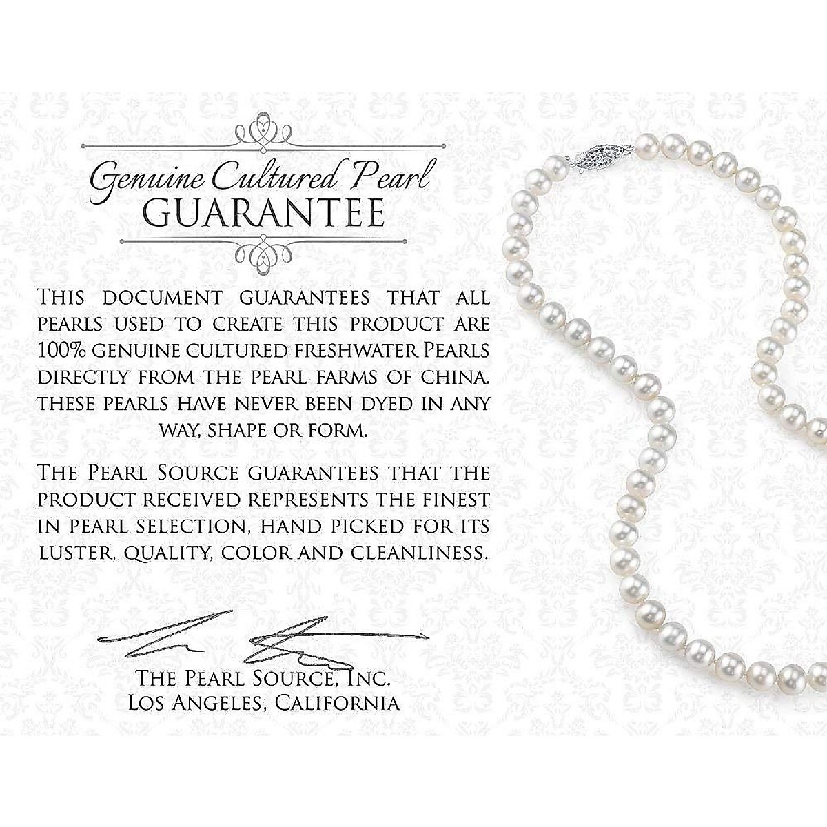 The Pearl Source 10-11mm Genuine White Freshwater Cultured Pearl Kasandra Ring for Women