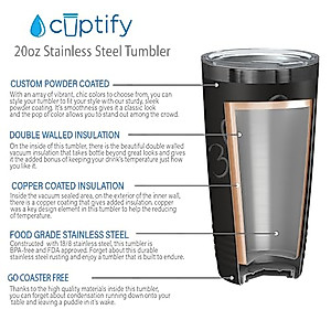 Boss Lady Big Heart Tumbler Birthday Gifts for Women, Coworker, Boss on Black with Ion Ghost Black Design 20 oz Stainless Steel Insulated Cup with Lid - Travel Mug for Mom