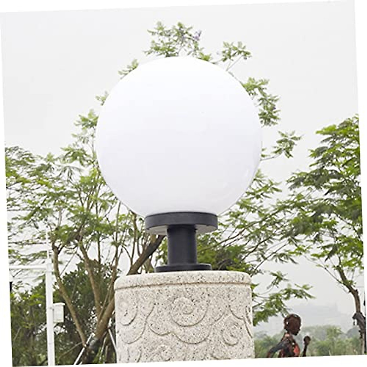 SECFOU Fence Lights Replacement Globe for Light Fixture Deck Lighting Acrylic Light Cover Deck Post Lights Globe Light Cover Exterior lamp Post Fixture Exterior Light Electric Plastic