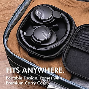 PowerLocus Active Noise Cancelling Headphones, Bluetooth Over-Ear Headphones with Noise Reduction, 70Hrs Playtime, Wireless Headphones, Hi-Fi Deep Bass, Foldable with Microphone for Phones/Laptops/PC