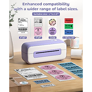 LabelCreate Thermal Shipping Label Printer, 4x6 Thermal Label Printer, Label Printer for Small Business, Direct Thermal Printer Compatible with Amazon Shopify Etsy Ebay FedEx USPS（Only USB）