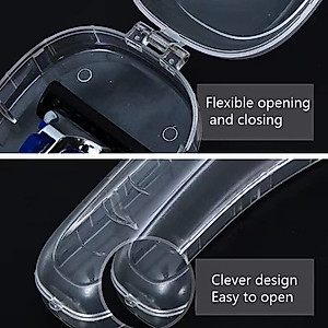 2 Set Manual Razor Case & Shaver Holder,Portable Travel Razor Case and safety Razor Holder,Travel Manual Razor Case,Manual Razor Protector