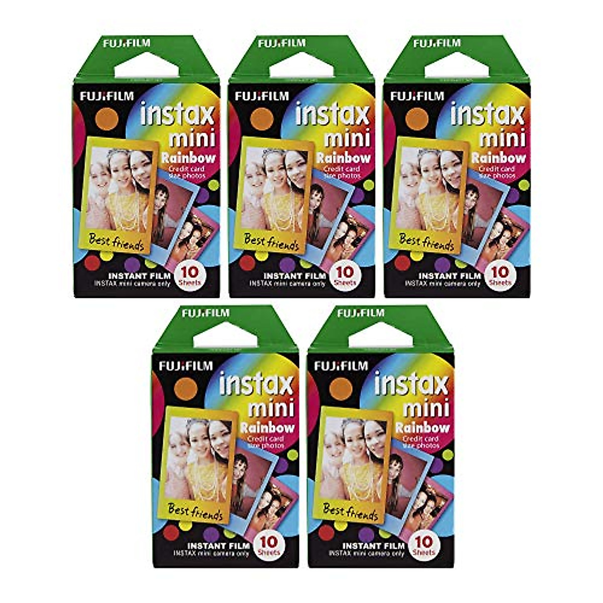 Fujifilm Instax Mini Instant Rainbow Film 50 Sheets