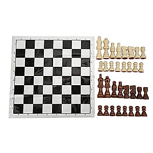 Chess Set,Chess Set with Foldable Board and Weighted Pieces,2 in 1 Travel Board Games for Kids and Adults, Folding Roll up Chess Game Sets,Packs and Travels Easy