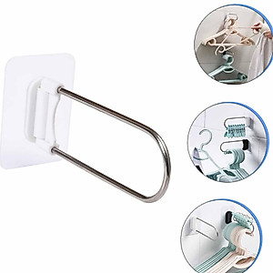 3pcs Storage Rack Swinging Towel Bar Wall Mounted Rack Towel Holder for Kitchen Cabinet Folding Clothes Rack Swing Hangers