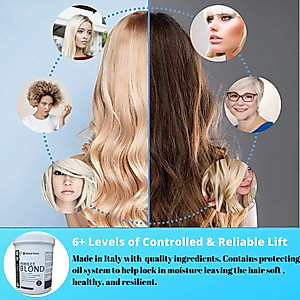1.1 Pound Tub (17.6 Ounces) Perfect Blond Extra Strength Professional Hair Dye Toner Lightener Bleach -Made in Italy