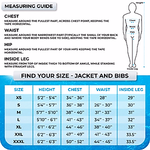 WindRider Ice Fishing Suit | Insulated Bibs and Jacket | Flotation | Tons of Pockets | Adjustable Inseam | Reflective Piping | Waterproof Gear for Ice Fishing and Snowmobiling (Small)