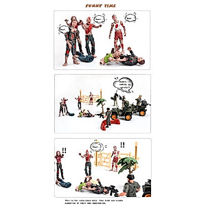 Ai-Fun 12PCS Action Figures Set, Special Force Soldier Figures, Fighting with Zombie Dead and Mercenary Figures Action Figures for Kids (Zombie and Mercenary)