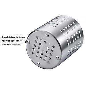 KSENDALO Utensil Drying Rack Stainless Steel Utensil Holder Sink Silverware Holder Utensil Drying Basket Kitchen Countertop Flatware Strainer Silverware Dryer Silver (5.32inch)