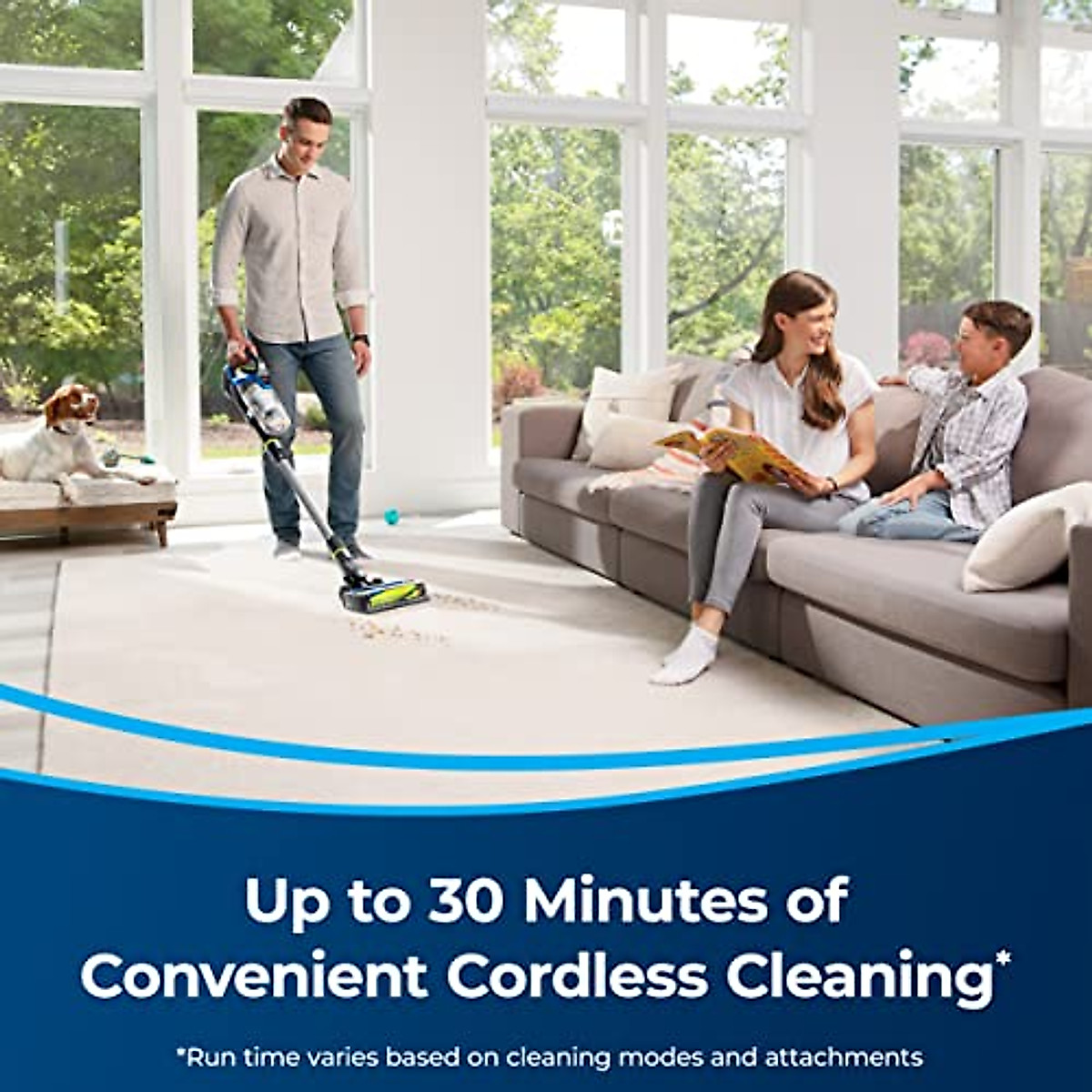 BISSELL PowerGlide Pet Slim Cordless Stick Vacuum, 3080