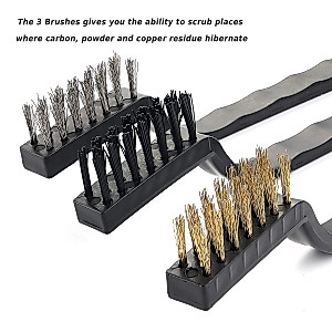 Cleaning Brushes & Picks Kit Set Brass Steel Nylon Double Ended Cleaning Brushes Stainless Steel Pick Set - Brass Steel Nylon Bristle Brushes