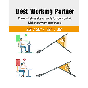 YHCFLY Laptop Stand for Desk Aluminum Notebook Stand Adjustable Portable Foldable Computer Stand with Anti-Slip Laptop Riser Compatible with MacBook, iPad and All 10-15.6" Laptops