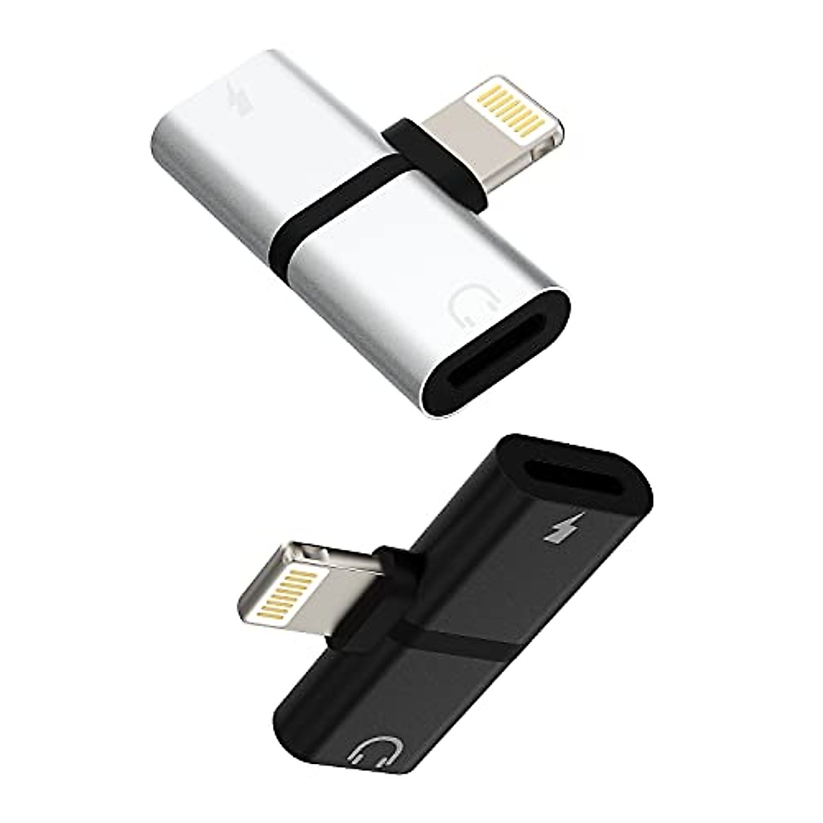 2pack,Headphone Adapter Compatible for Lightning Double to Audio Jack and Charger Earphone Charging Splitter Compatible with iPhone 11 12Mini pro max xs xr x 7 8plus for ipad air Connector for Apple