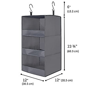 GRANNY SAYS Bundle of 2-Pack Fabric Storage Bins & 1-Pack Hanging Closet Organizer