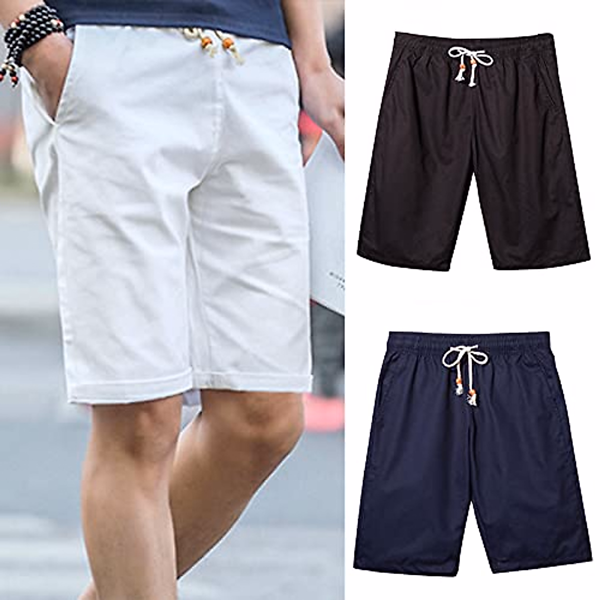 Men Sweatpants Athletic Shorts for Men with Pockets and Elastic Waistband Quick Dry Activewear cf2
