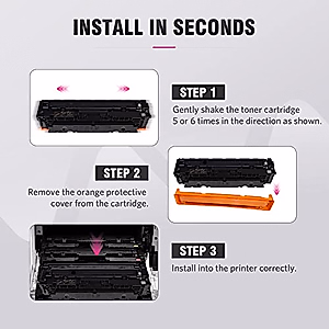 ALLWORK 201X Remanufactured Toner Cartridge Replacement for CF400X High Yied Use for Color Laser Pro M252n M252dw MFP M277dw MFP M277n MFP M277c6 MFP M274n Printers - Black Cyan Yellow Magenta