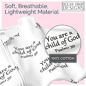 Ocean Drop Designs Newborn Sleep Sack (10-18 lbs) - Christian Baby Gifts - 100% Cotton