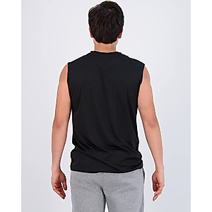 Real Essentials Men's Dry Fit Jersey Sleeveless Tank Top Muscle Yoga Active Men Basketball Beach Gym Workout Running Fitness Athletic Gym Bodybuilding Undershirt Tee T-Shirt, Set 6, 3XL, Pack of 5