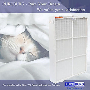 PUREBURG Replacement Filter Compatible with Alen BreatheSmart 75i Air Purifier,H13 HEPA 4-Stage Filtration Activated Carbon Fits B7-Fresh, B7-MP-Pet & B7-Pure