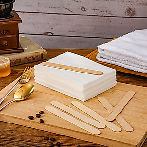 27 Pieces Wood Wax Applicator, Includes 15 White Non-Woven Pads 2 Terry Cloth Buffing Towels and 10 Stirring Sticks for Polishing Cutting Board and Multi Purpose Use in Home