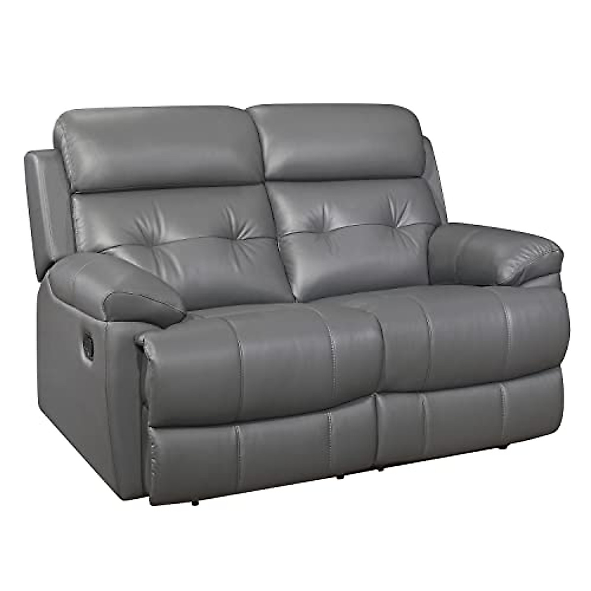 Lexicon Inkwood Wall-Hugger Manual Double Reclining Loveseat, Dark Gray