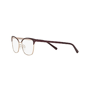 Michael Kors Adrianna IV MK 3012 1108 Matte Cordovan Rose Gold Metal Cat-Eye Eyeglasses 51mm