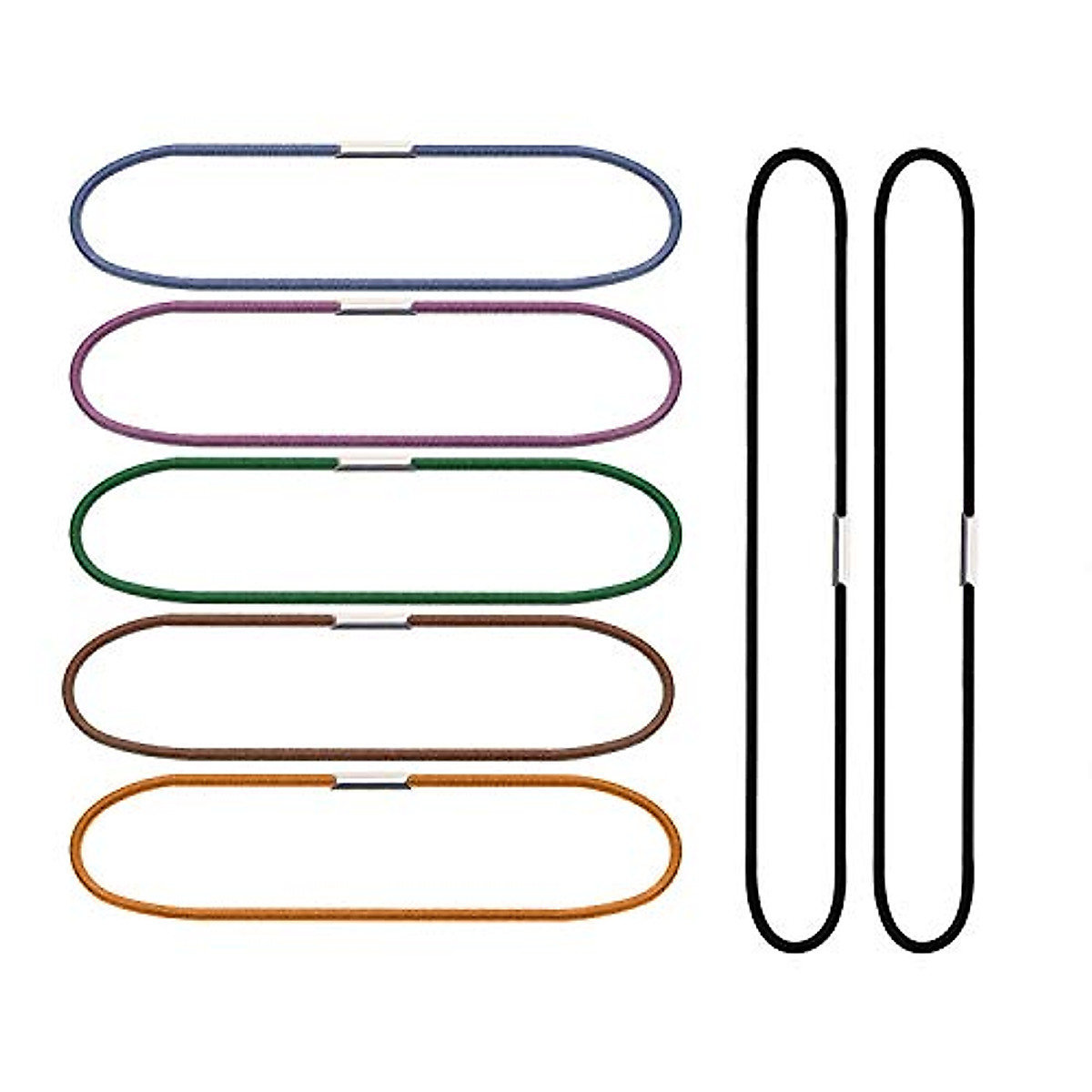 Mini Skater 7 Random Color Notebook Elastic Spring Bands Connecting Insert Refill Replacement Strap Bands Accessories for Travel Journal, 7Pcs
