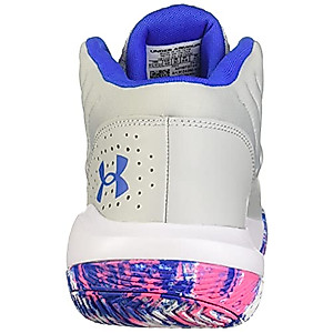 Under Armour Unisex Jet '21 Basketball Shoe, (109) Mod Gray/White/Versa Blue, 10 US Men