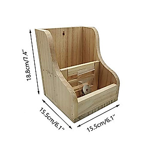 Rabbit Hay Feeder Rack,Wooden Food Feeding Rack Grass Holder Less Hay Wasted and Mess for Small Animal Rabbit Bunny Chinchilla Guinea Pig