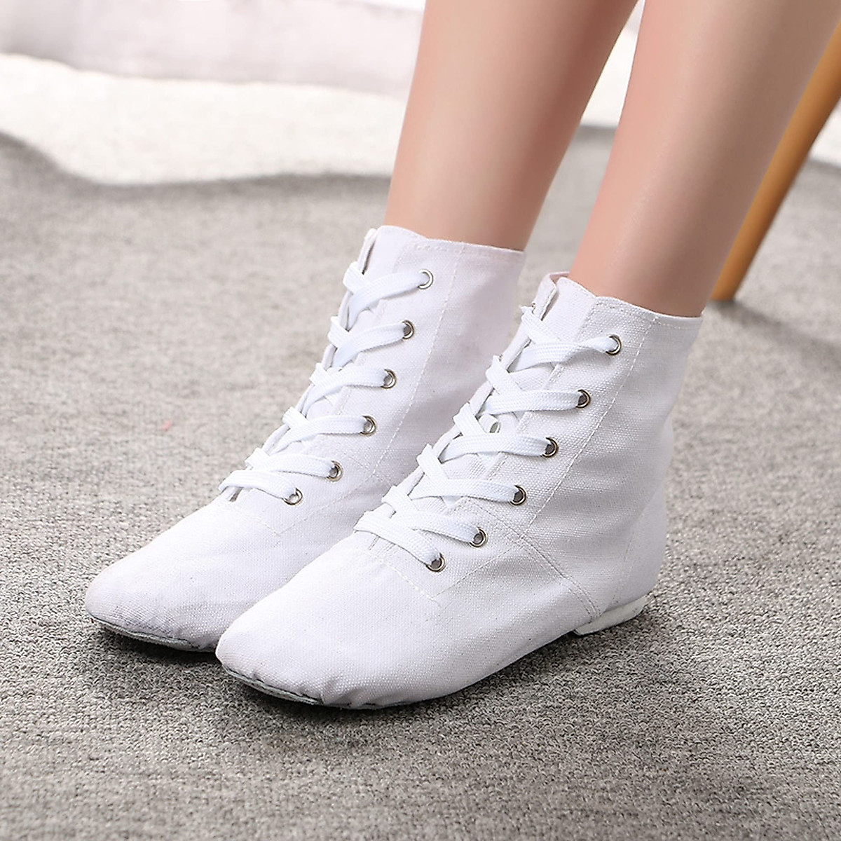 newrong Practice Shoes Female Ballet Shoes Adult Children Soft Bottom Dance Shoes Green 3.5