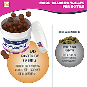 Best Natural Health Supplements for Dogs, Various Formulas & Benefits - Vet Recommended, 170 Natural Soft Chews - Smoky Bacon Flavor, Made in The USA (Hemp Calming)