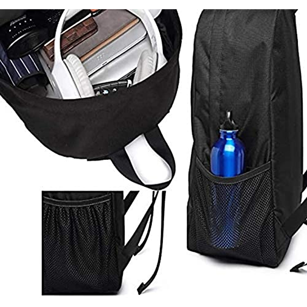 Mike Handsome Boxer Tyson Backpack Computer Bag School 3D Print Shoulders Daypack Stylish Unisex Lightweight Backpack for Boy&Girl&Men&Women with Bottle Side Pockets